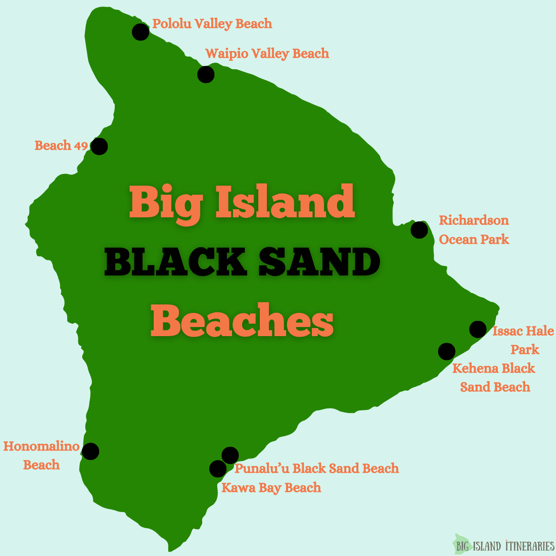 9 Black Sand Beaches Not-to-Miss on the Big Island (with Map)